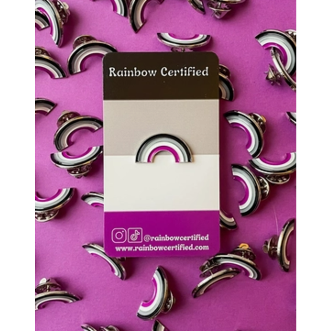 Rainbow Certified Asexual Pride Rainbow Pin - Ziya Blue