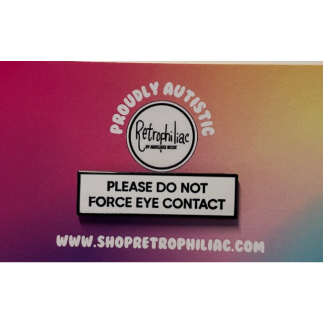 Eye Contact Enamel Pin: Please Do Not Force - Ziya Blue