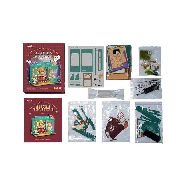 Diy Miniature House Kit: Alice's Tea Store - Ziya Blue