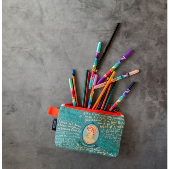 Jane Austin Zipper Bag - Ziya Blue