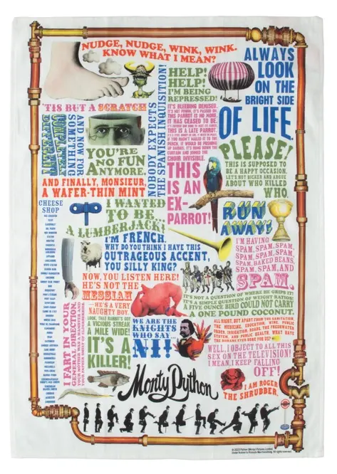 Monty Python Tea Towel - Ziya Blue