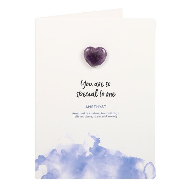 Special to Me Amethyst Heart Greeting Card - Ziya Blue