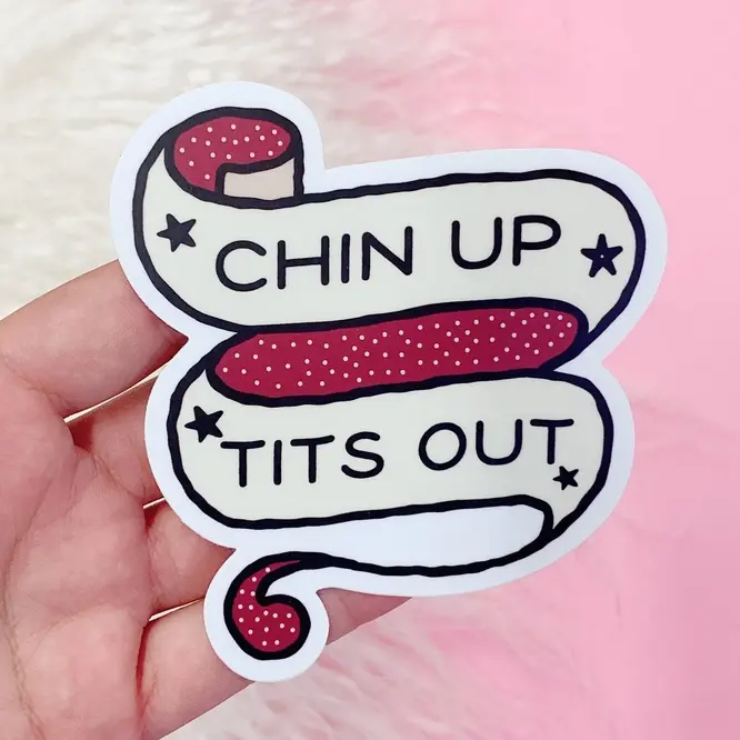 Chin Up Sticker - Ziya Blue