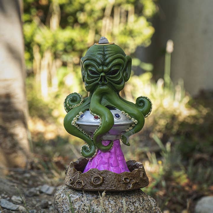 Alien Backflow Incense Burner - Ziya Blue