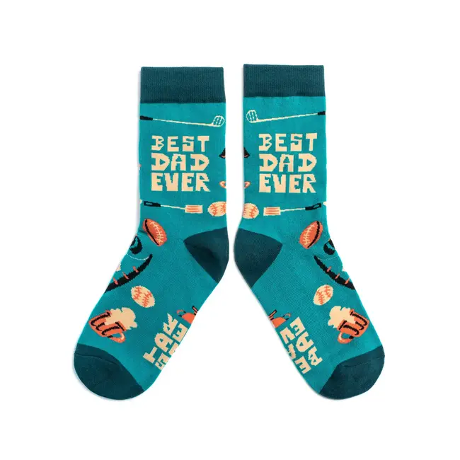 Best Dad Ever Socks - Ziya Blue