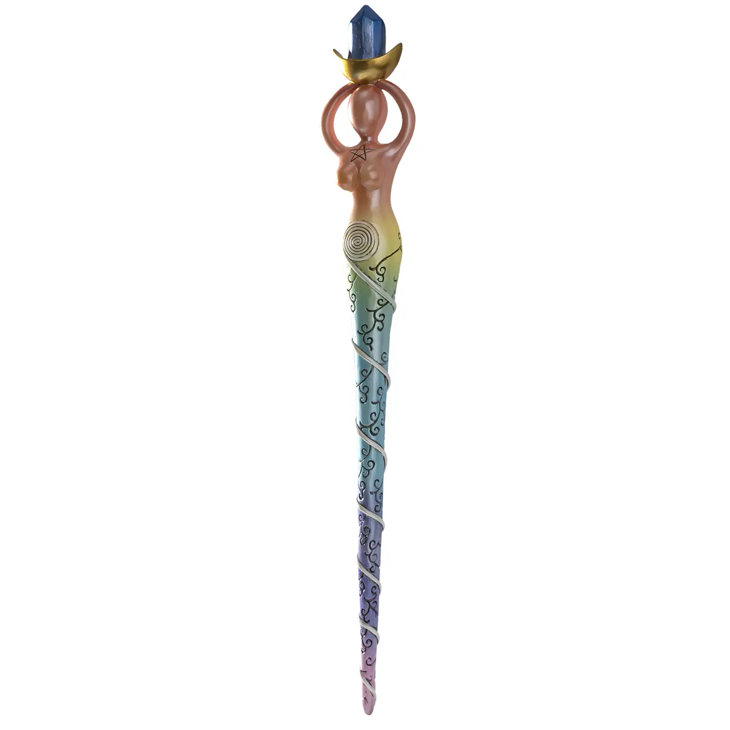 Crystal Goddess Magic Wand - Ziya Blue