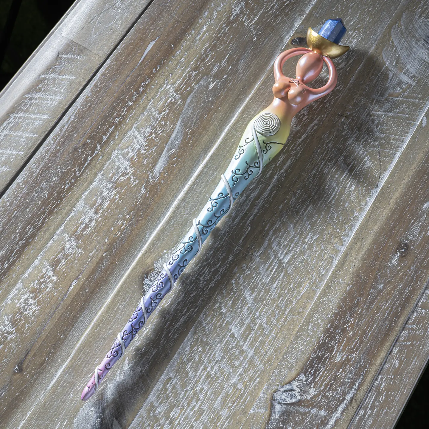 Crystal Goddess Magic Wand - Ziya Blue