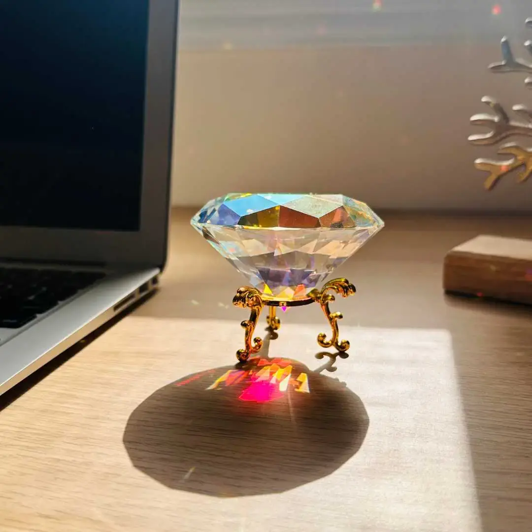 Diamond Desk Suncatcher - Ziya Blue