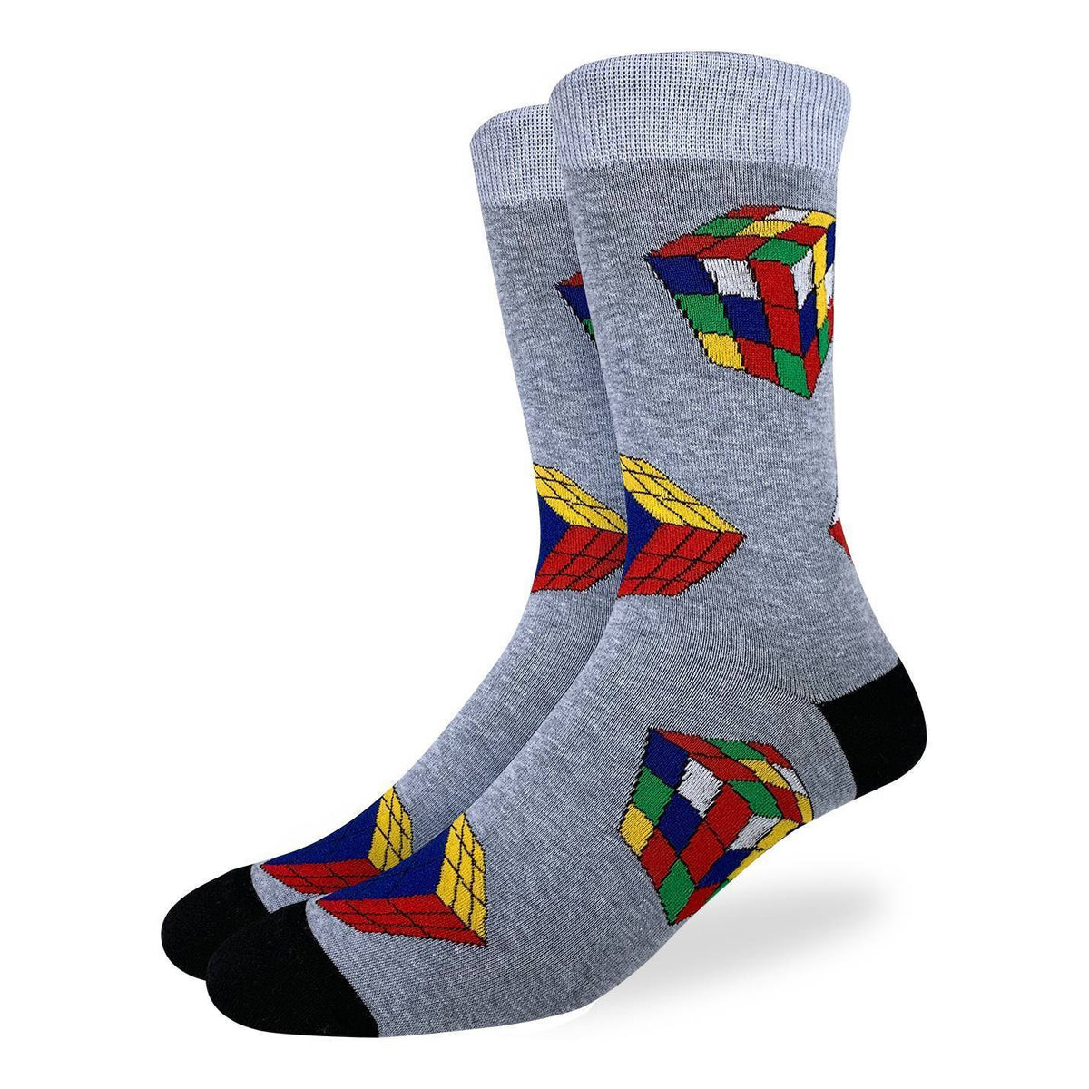 Men's Big & Tall Rubik's Cubes Socks - Ziya Blue