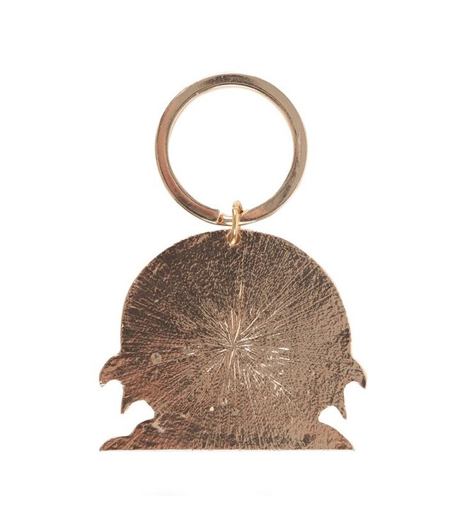 Witch Era Gothic Bat Cat and Moon Keyring - Ziya Blue
