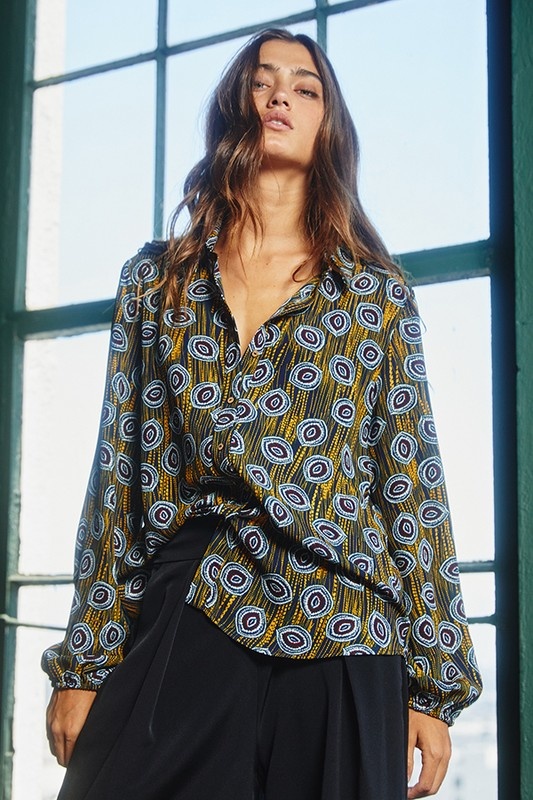 Abstract Print Blouse - Lola's on 3rd