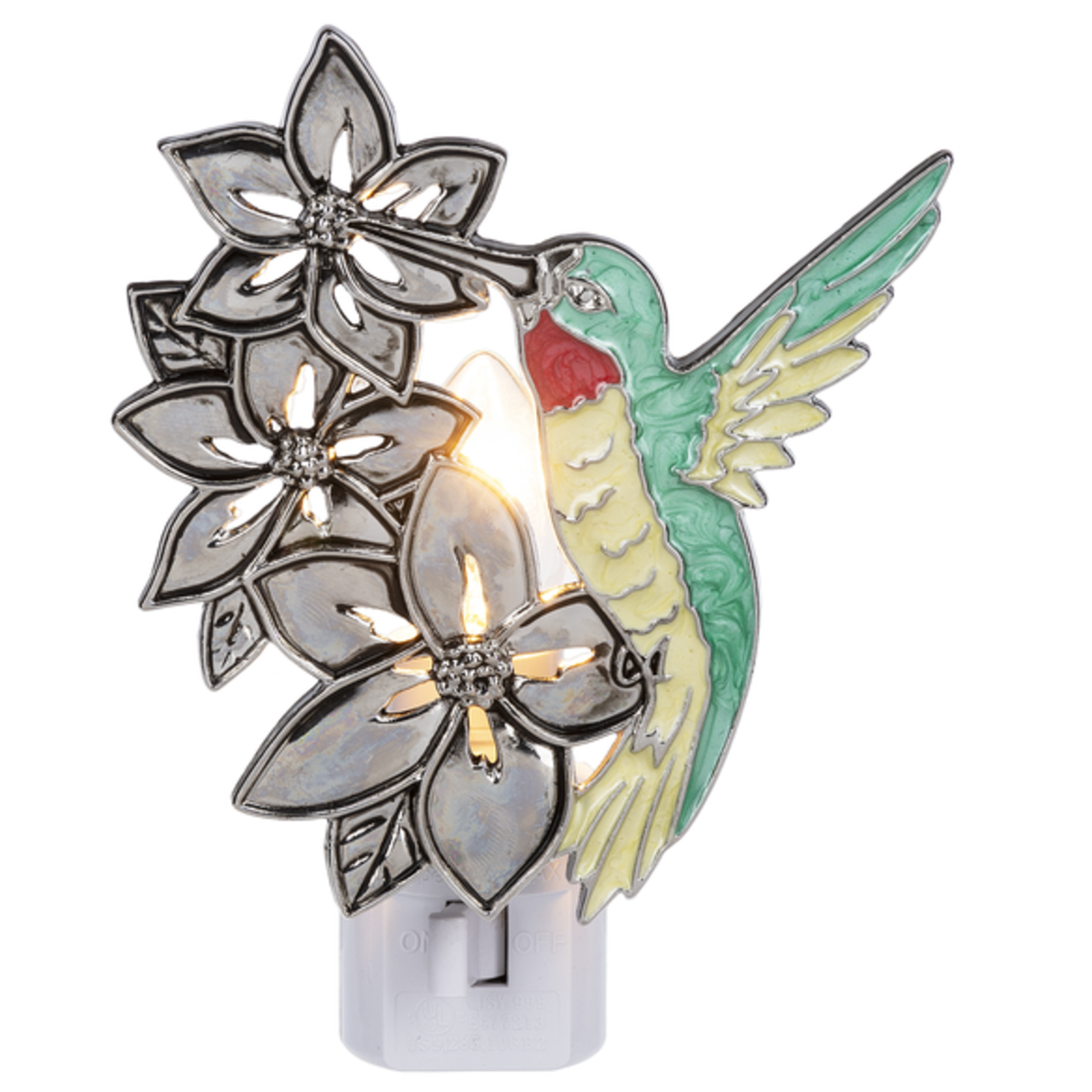 Stained Glass Hummingbird Night Light