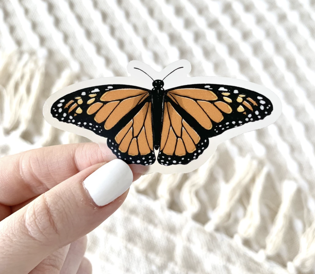 Monarch Butterfly Sticker - Desert Rose