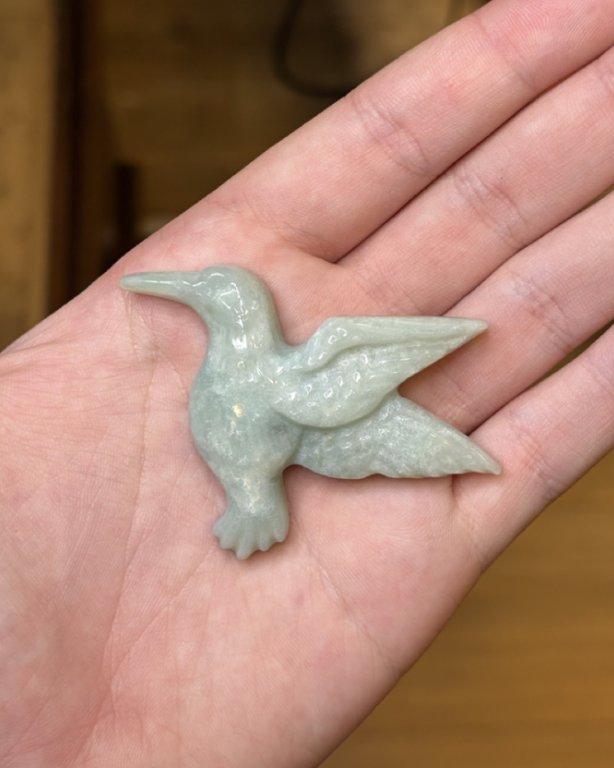 Carved Crystal Hummingbird | - Desert Rose