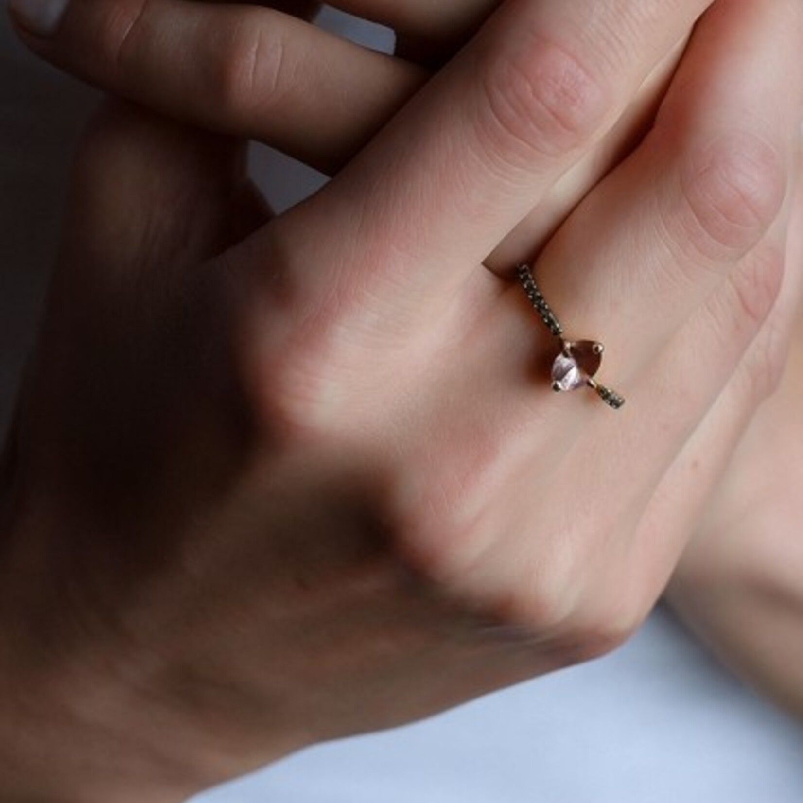 Annabel Sunstone Ring · 14K Gold · 8 - Desert Rose