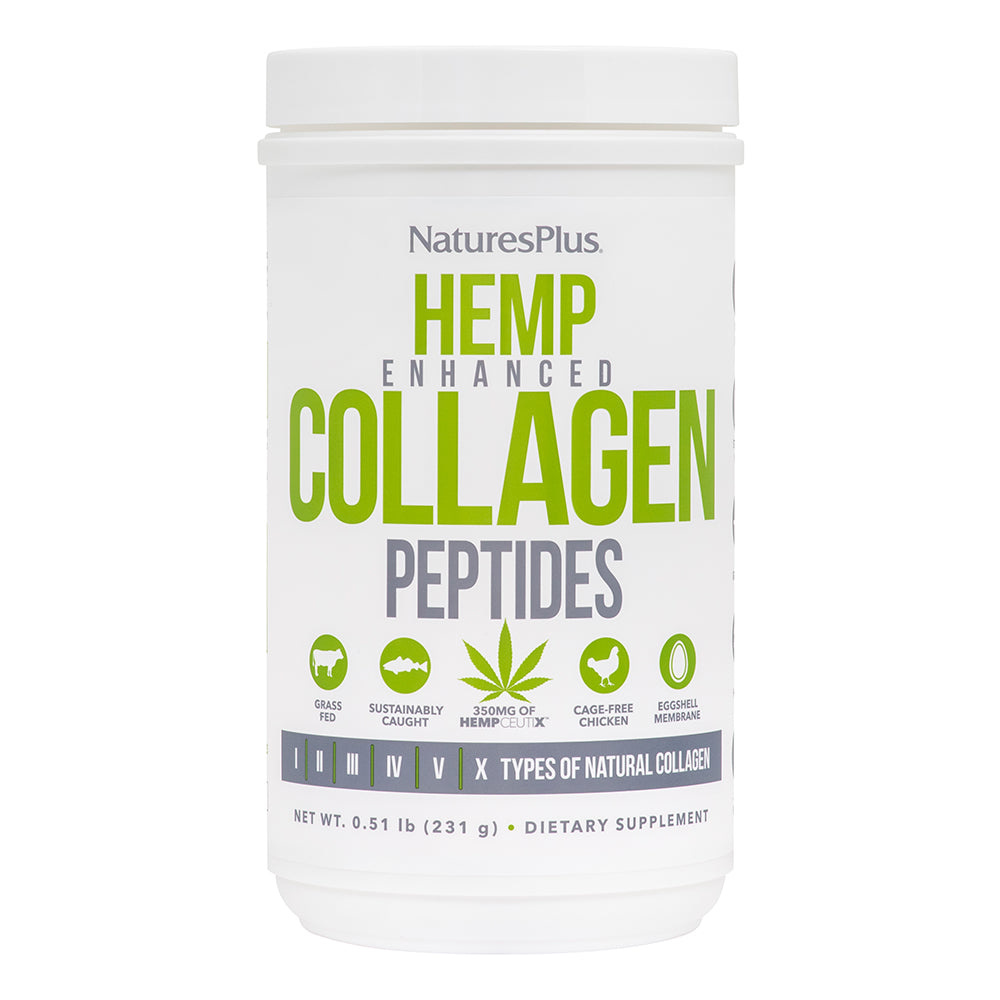 Natures Plus - Collagen Peptides W Hemp - 231 grams - Charlotte Vitamins