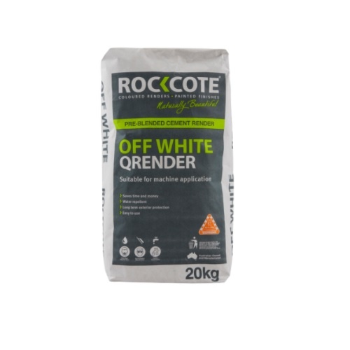 Rockcote Quick Render Off White 20kg - Applied Building Products Australia