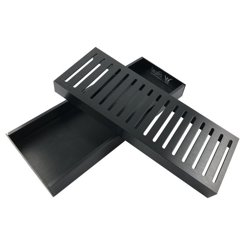 Lauxes Aluminium Midnight Wide Floor Grate 100mm Black 5000 x 100 x ...