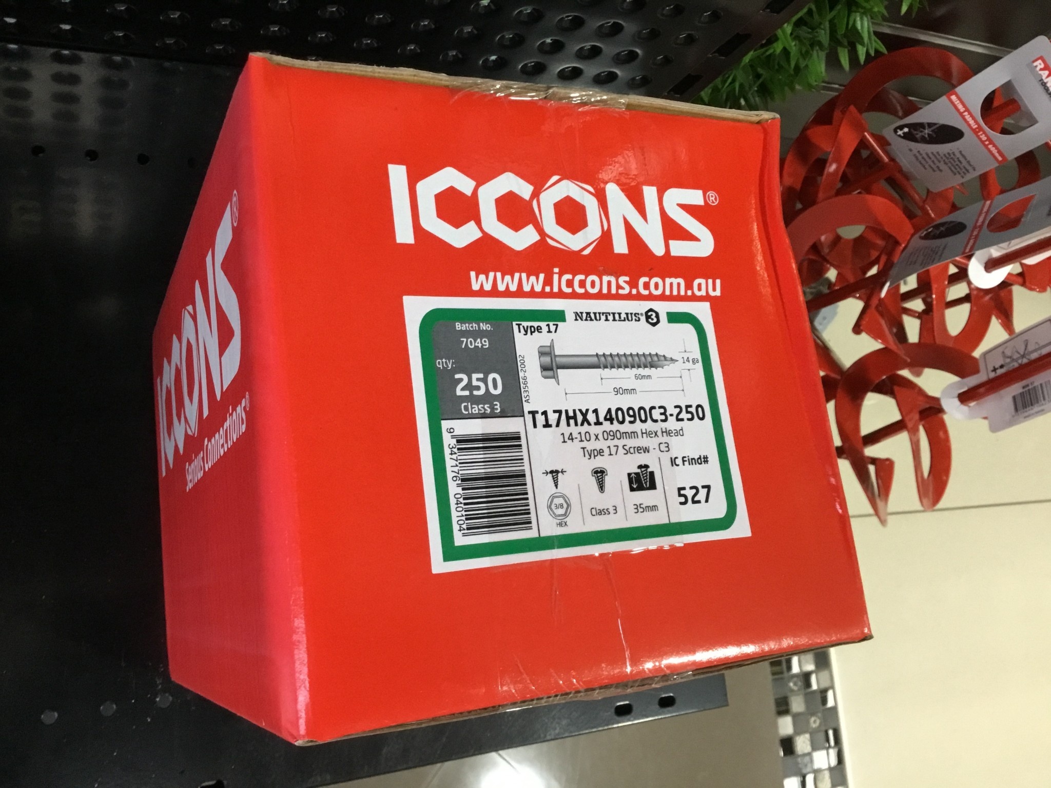 527 - TYPE 17 HEX C3 14-10 X 90 (250 box) - Applied Building Products Australia