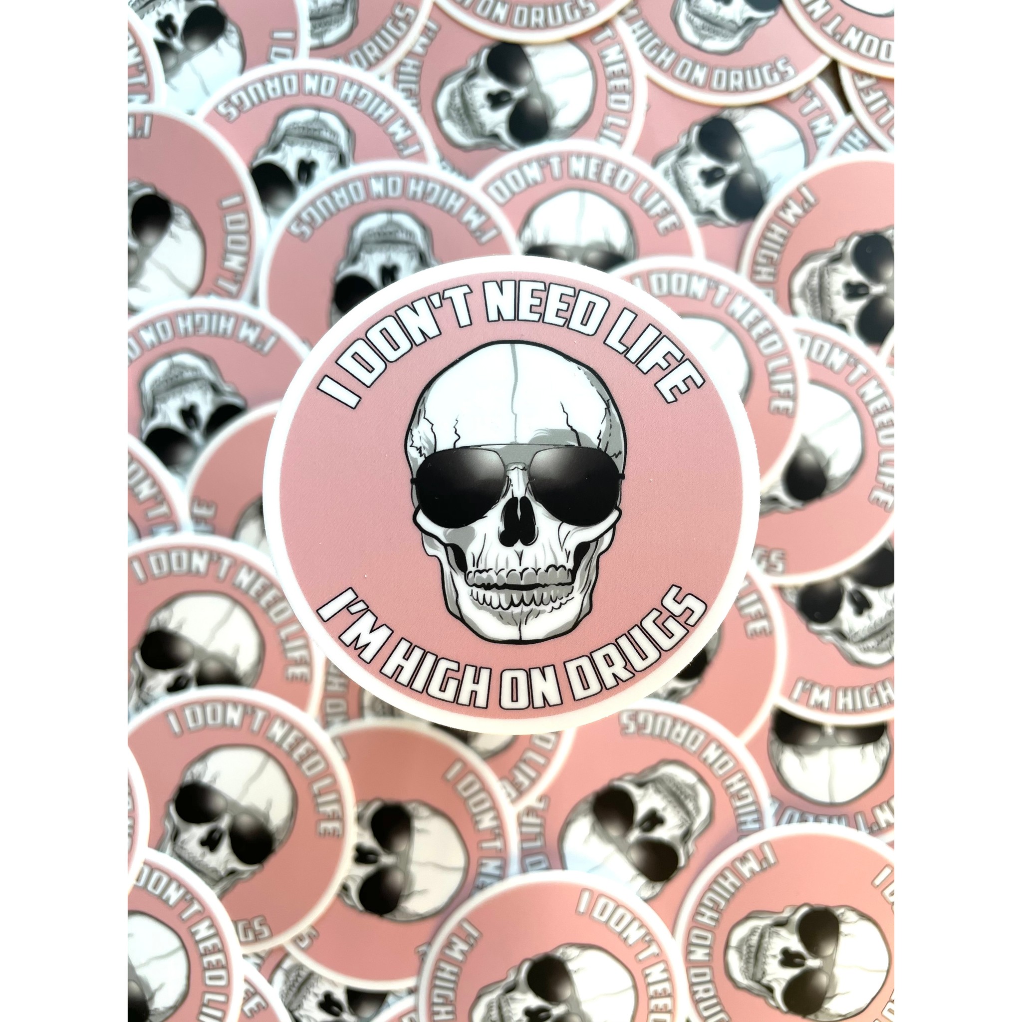 High on Drugs Sticker - Golden Poppy