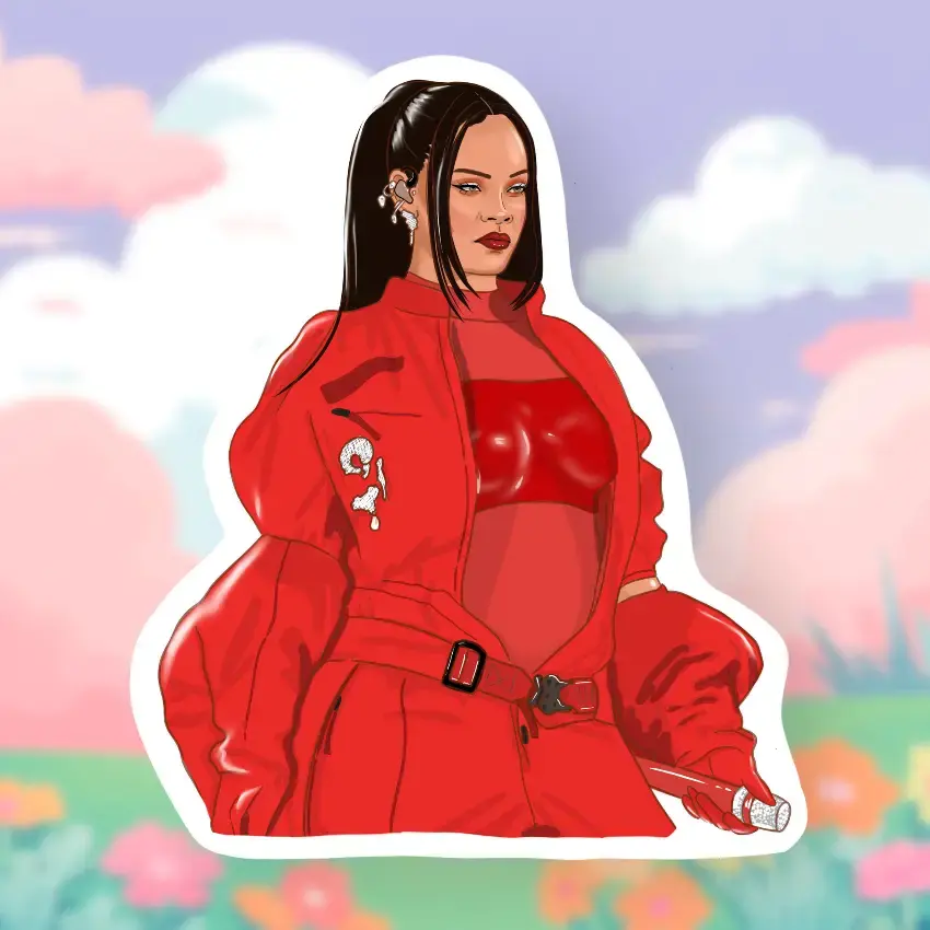 Rihanna Sticker - Golden Poppy