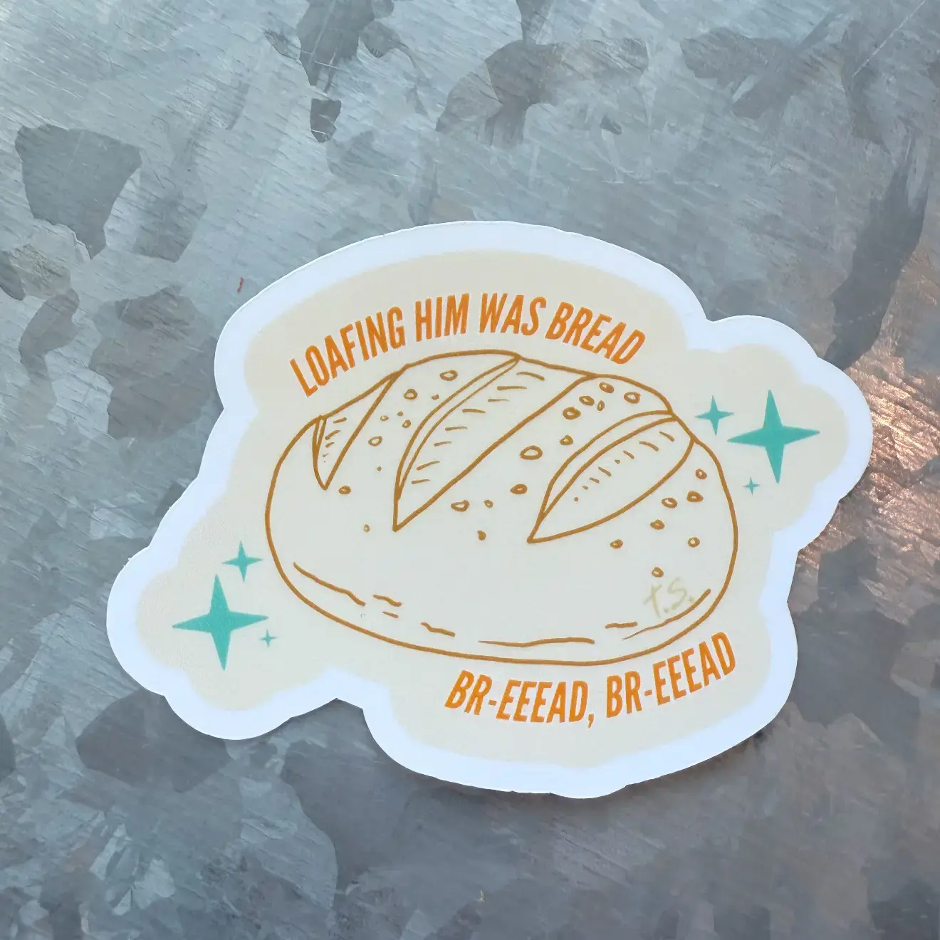 Typo Lettering Co Waterproof Loafing Him was Bread Swiftie Sticker ...