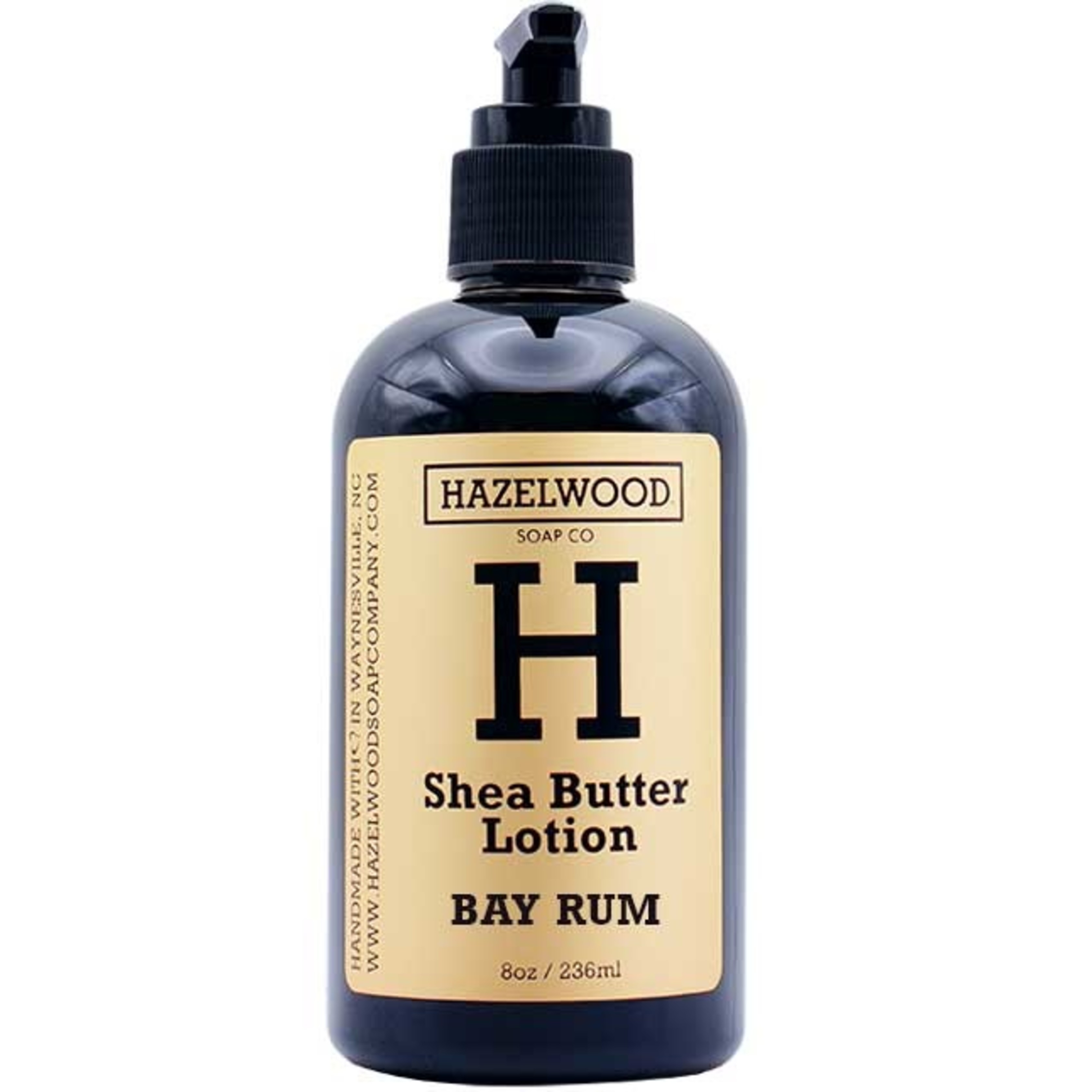 Natural Shea Butter Lotion Made in USA - Bay Rum - Hazelwood