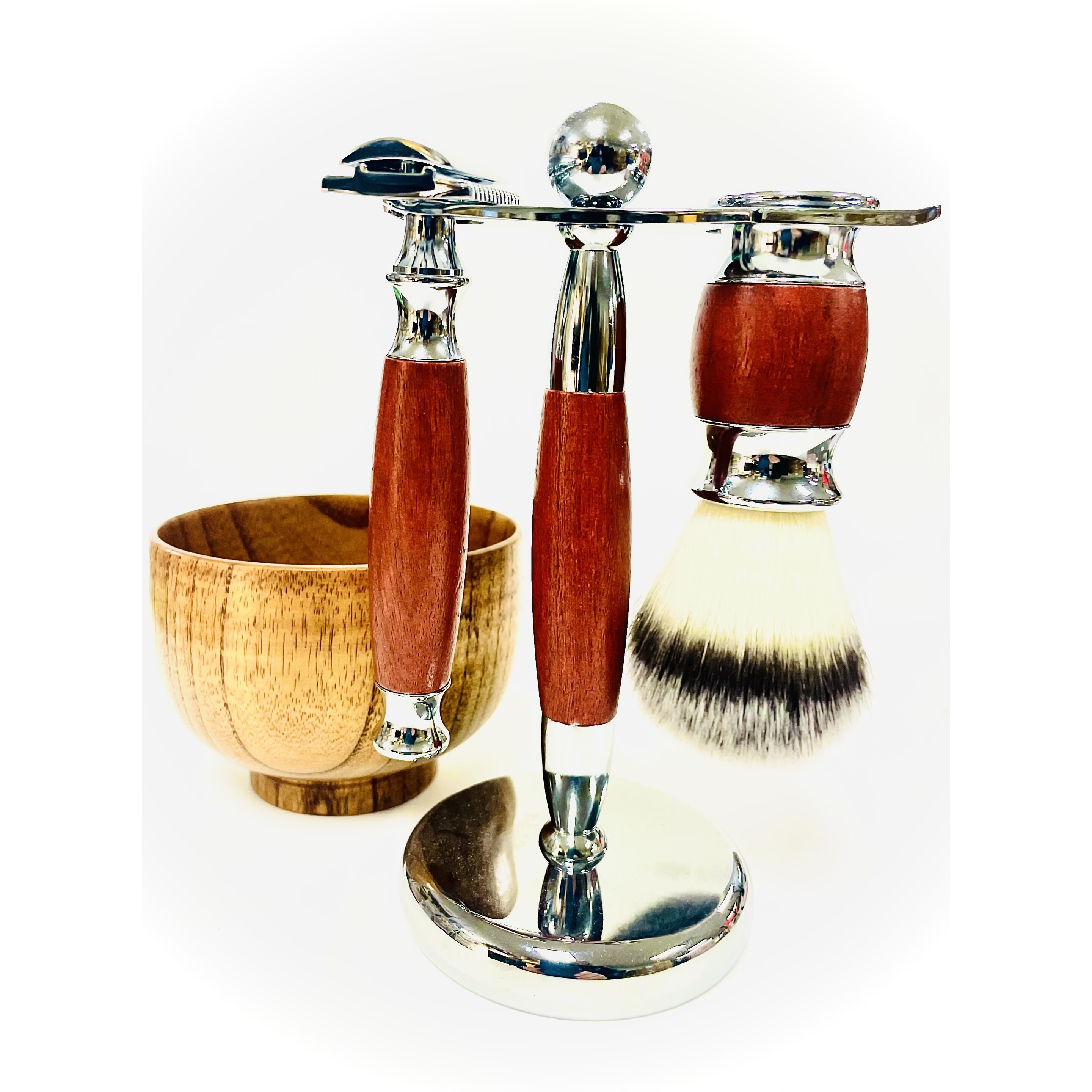 Luxury Men’s Shaving Razor Kit with Natural Handcrafted Shaving Soap ...