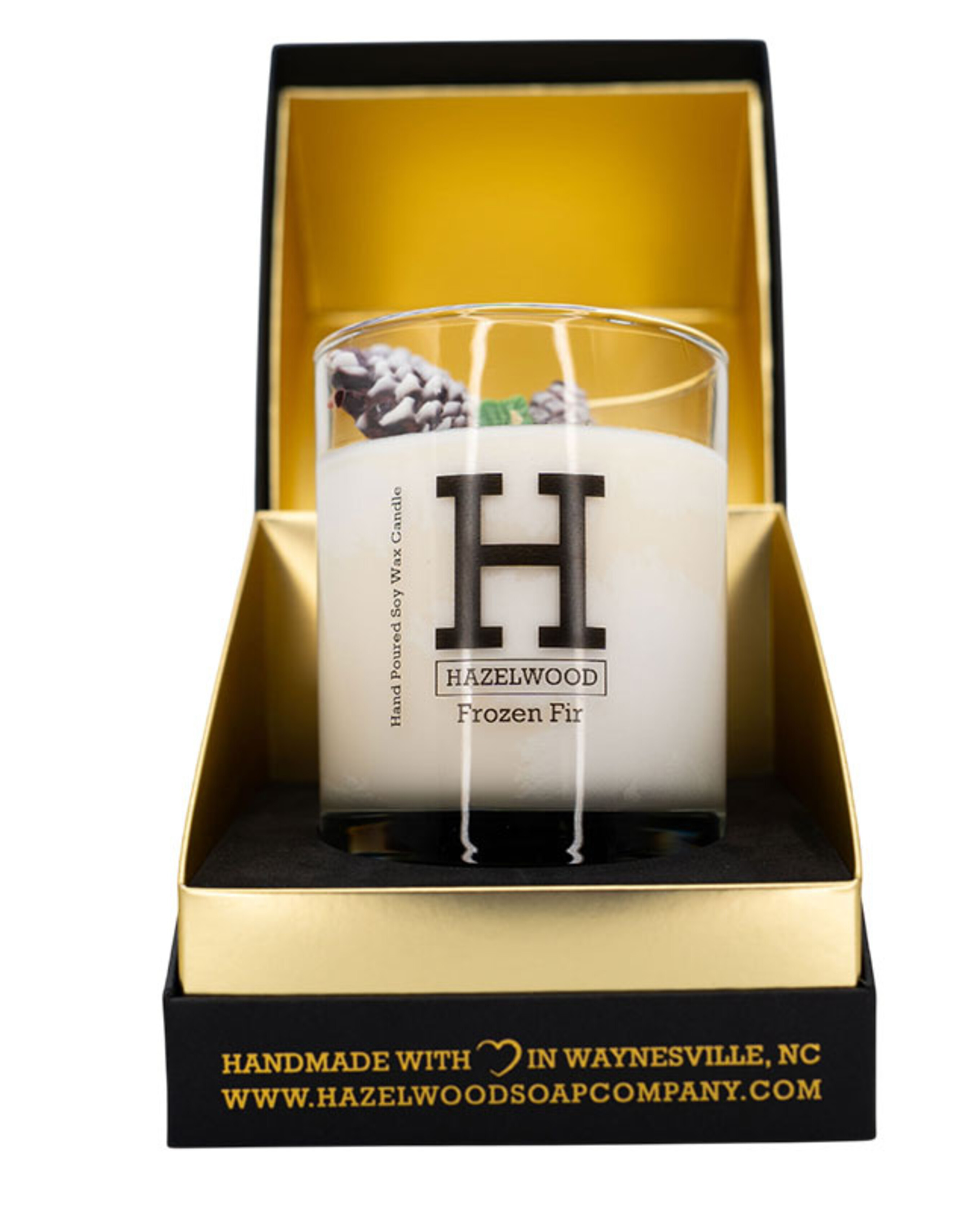 Soy Wax Candle Frozen Fir Winter Collection - Hazelwood