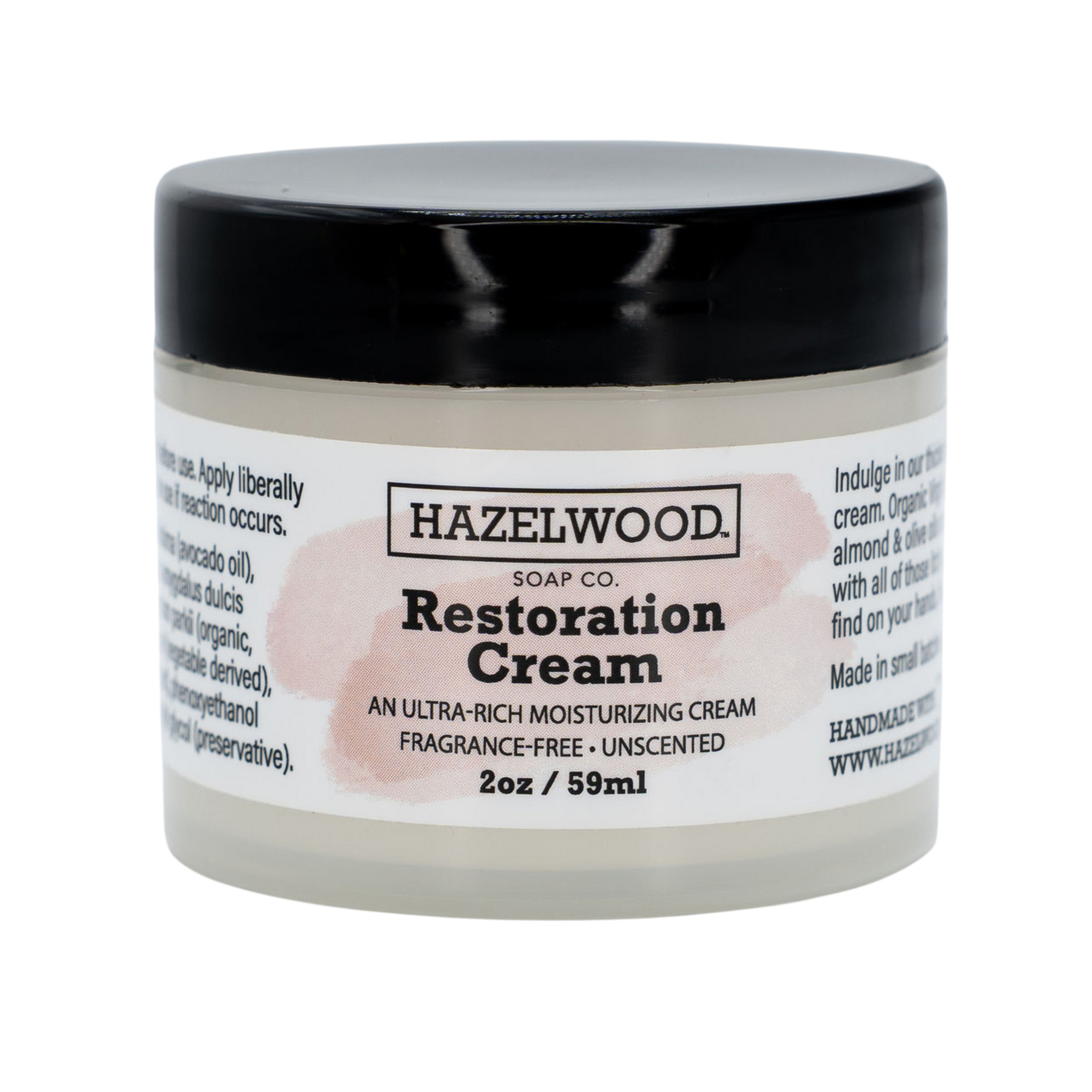 Restoration Cream 2oz size - For Travel - Hazelwood