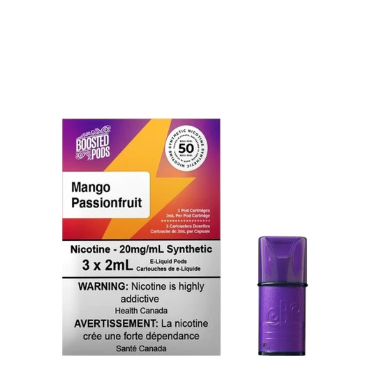 BOOSTED PODS MANGO PASSIONFRUIT - Lucky Vape
