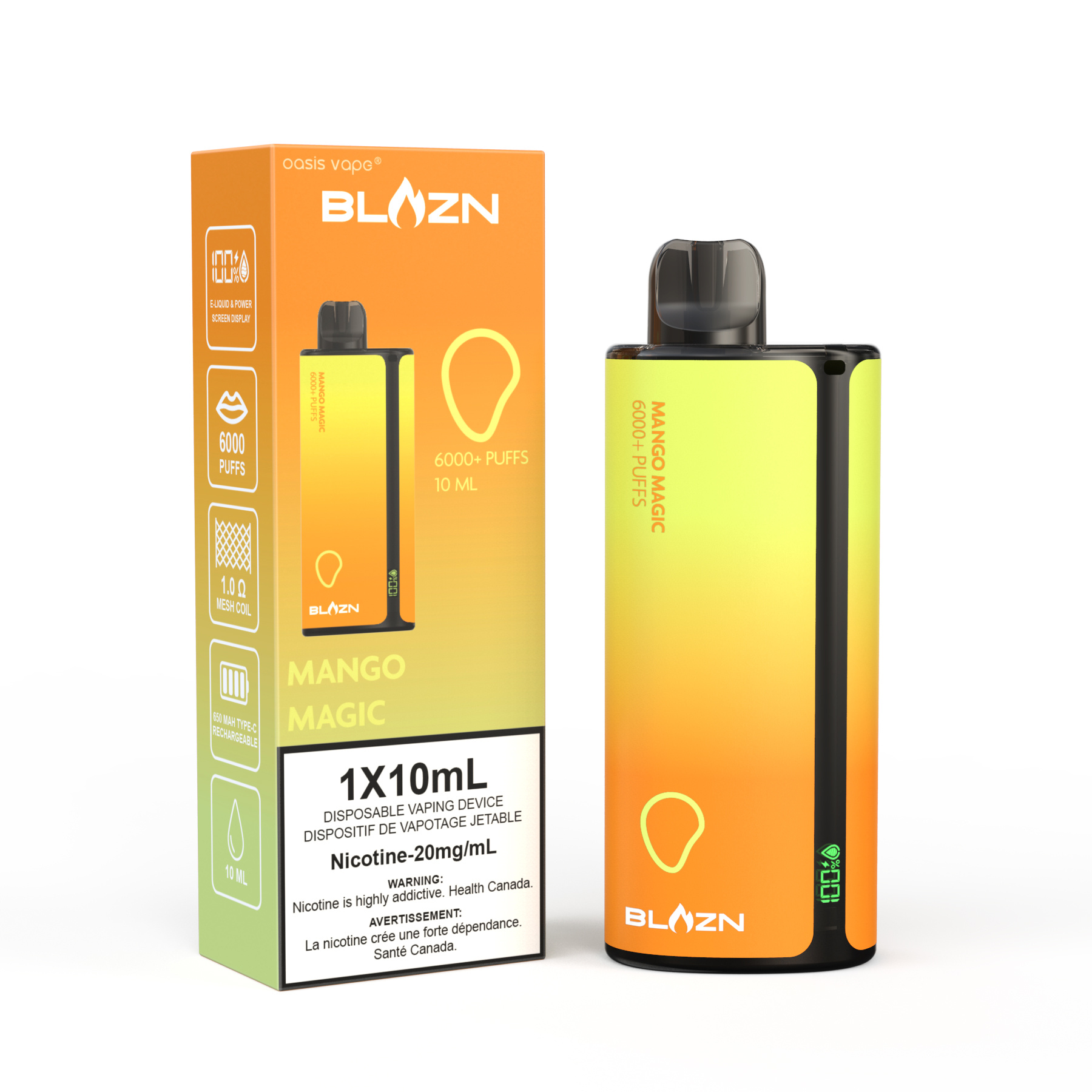 BLAZN 6000+ PUFFS MANGO MAGIC - Lucky Vape