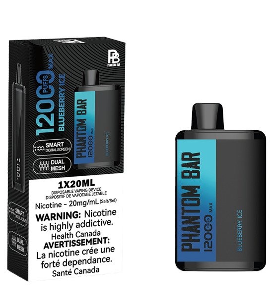 PHANTOM BAR 12000 PUFFS BLUEBERRY ICE - Lucky Vape