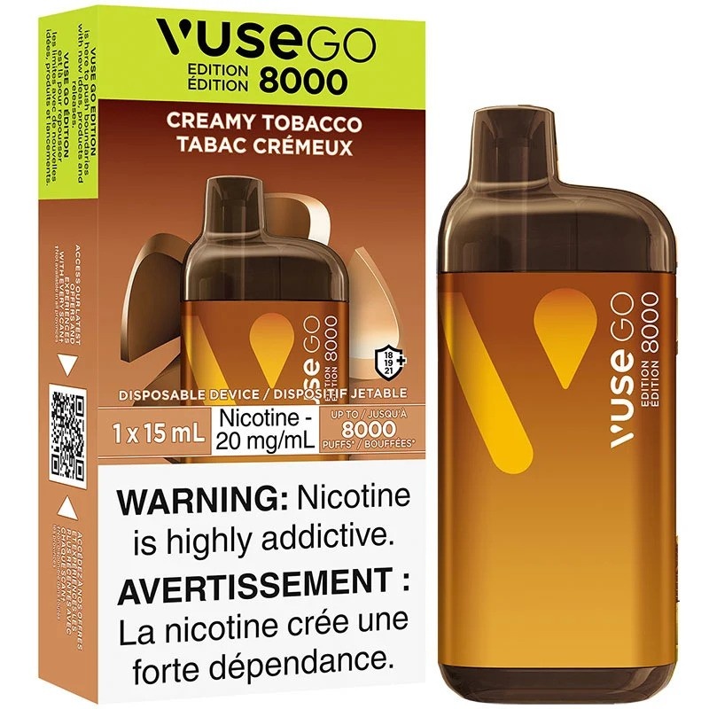 VUSE GO 8000 Creamy Tobacco 20mg - Lucky Vape