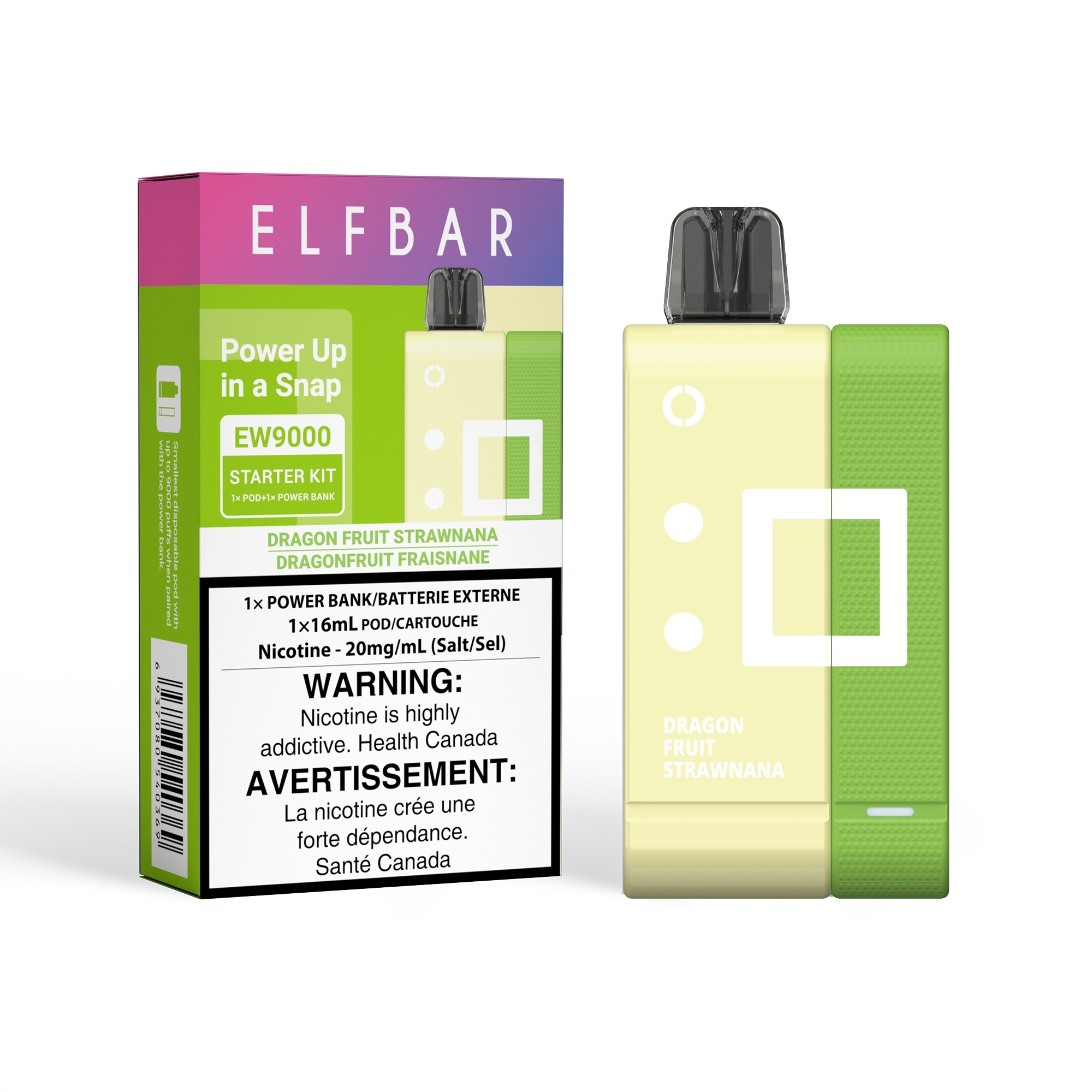 ELF BAR SNAP EW9000 STARTER KIT DRAGON FRUIT STRAWNANA - Lucky Vape