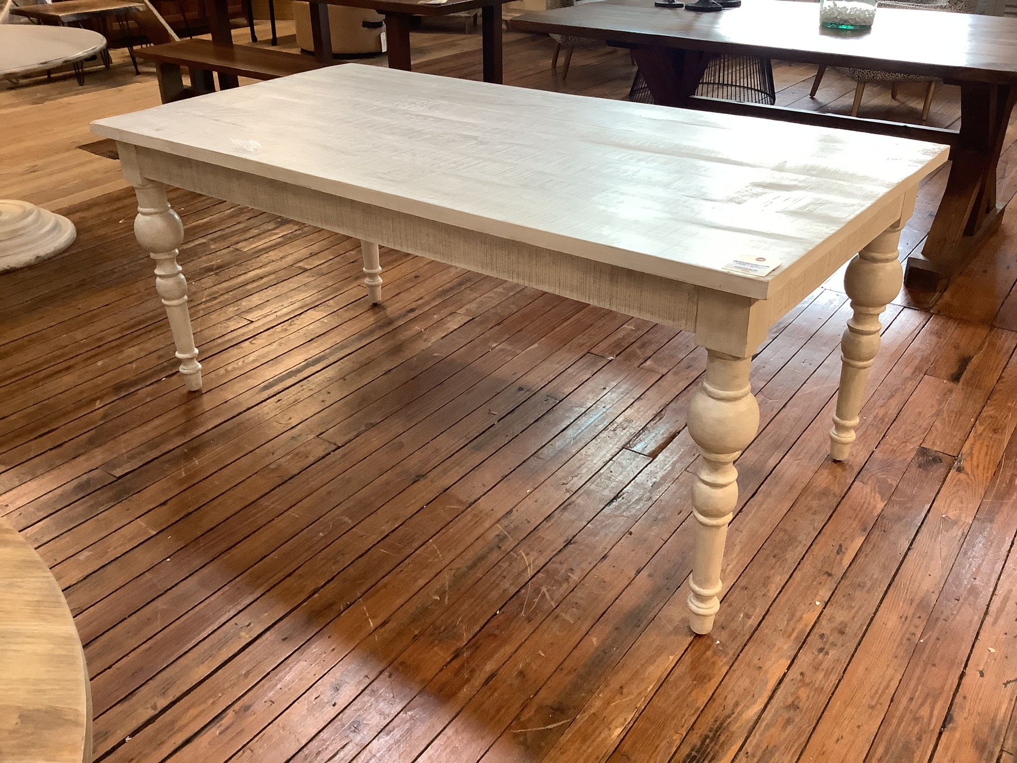 Forty West Designs Rectangle Whitewashed Dining Table 71"x 35.5" - Old ...
