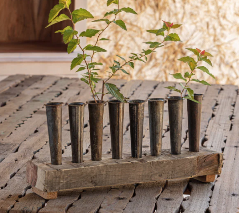 Flower Centerpiece of Primitive Wood - Neighbors Mercantile Co