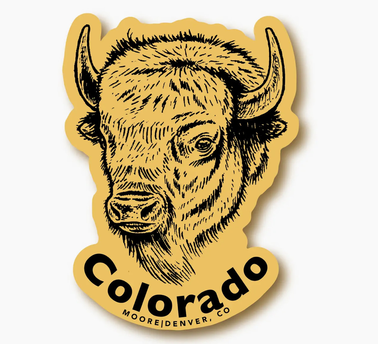 Moore Collection Moore Colorado Buffalo Sticker - Columbine Corner