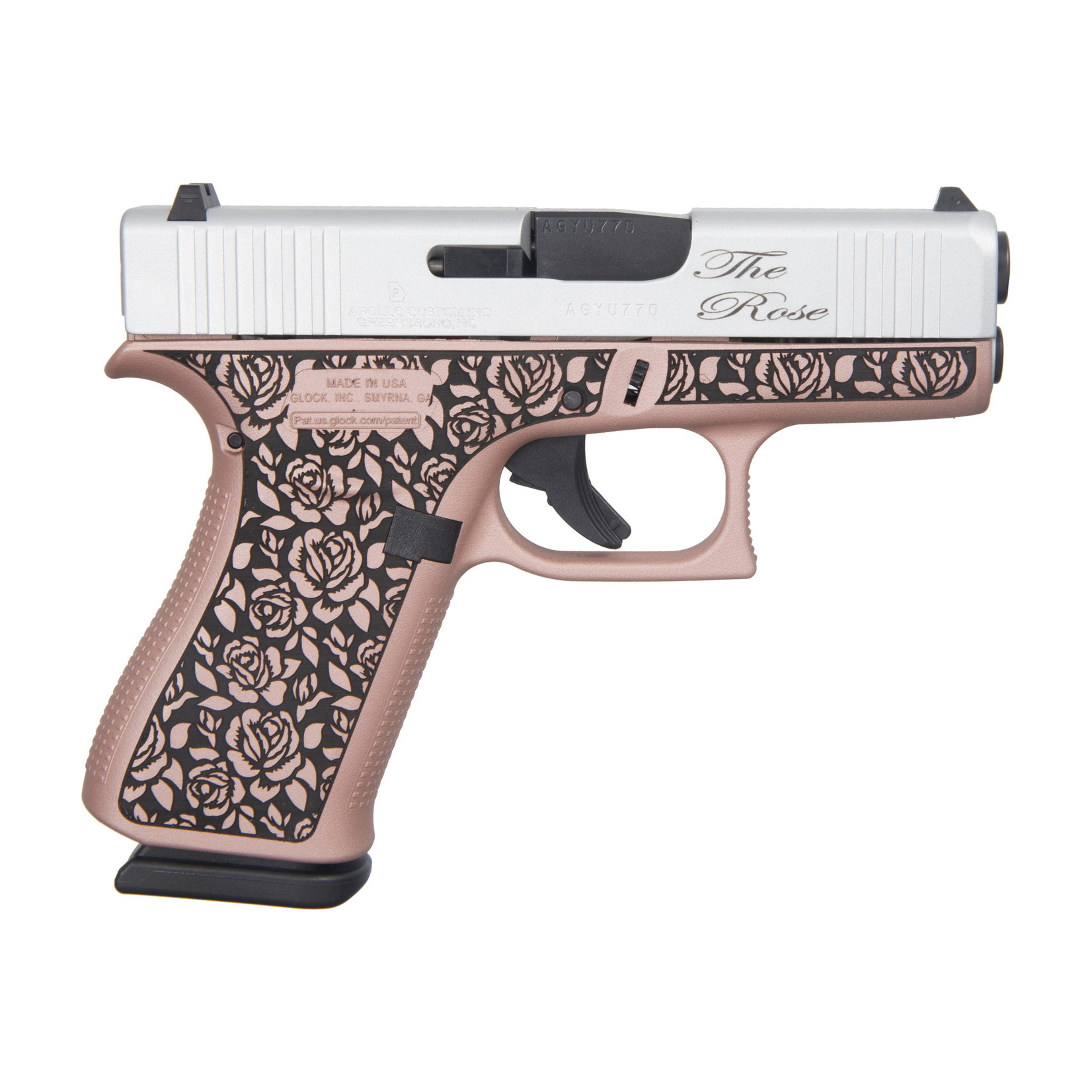 Glock 43 X - 9mm 10rnd - Rose Gold / Silver Slide - 10 X Firearms