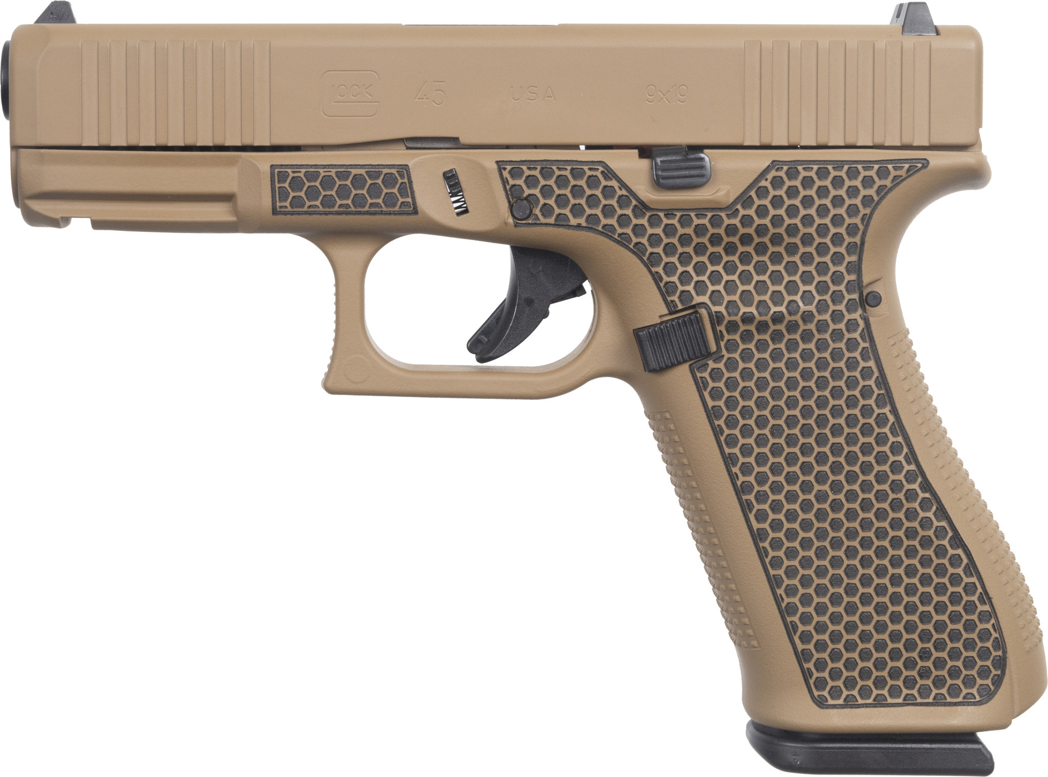 GLOCK 45 - 9mm 17rnd - Patriot Brown Honeycomb - 10 X Firearms