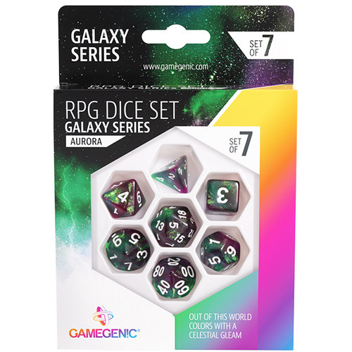 Gamegenic RPG Dice Set - Aurora - Galaxy Series - Rekreation Games