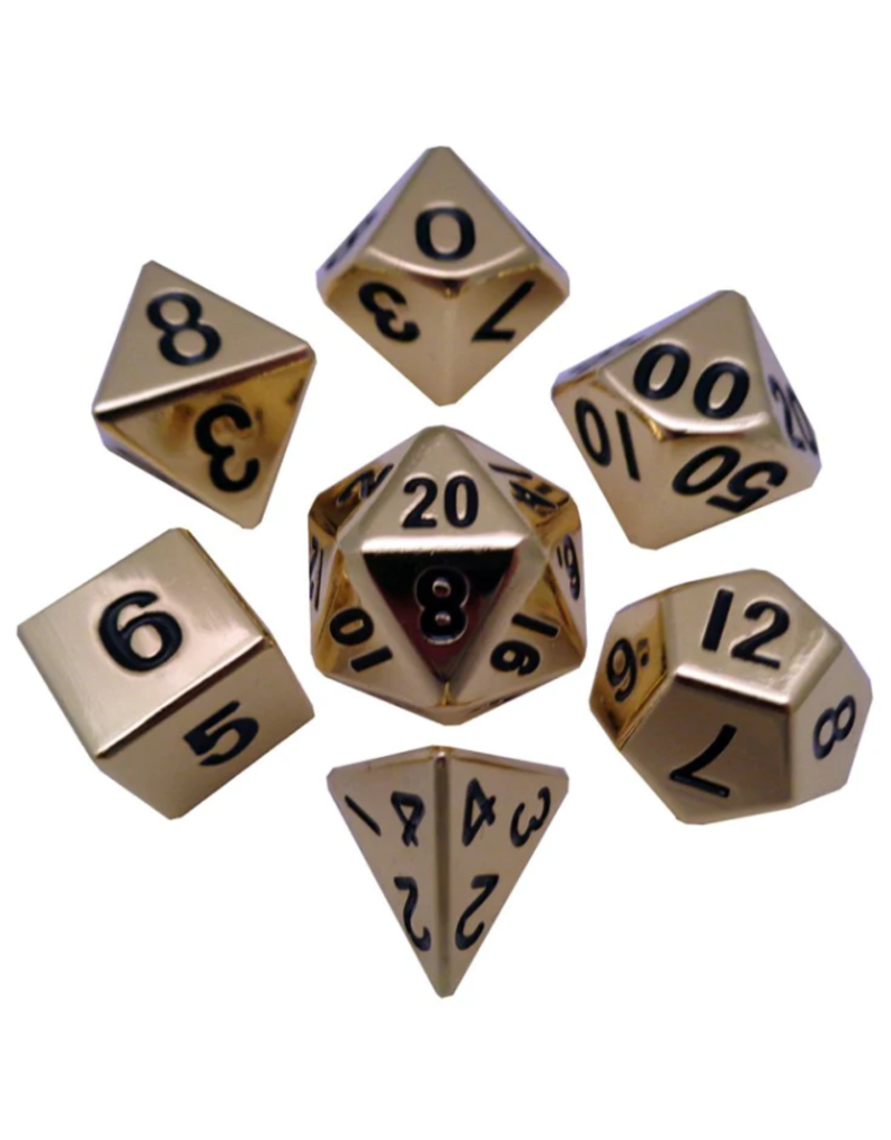 16mm Gold Metal 7-set Dice - Rekreation Games