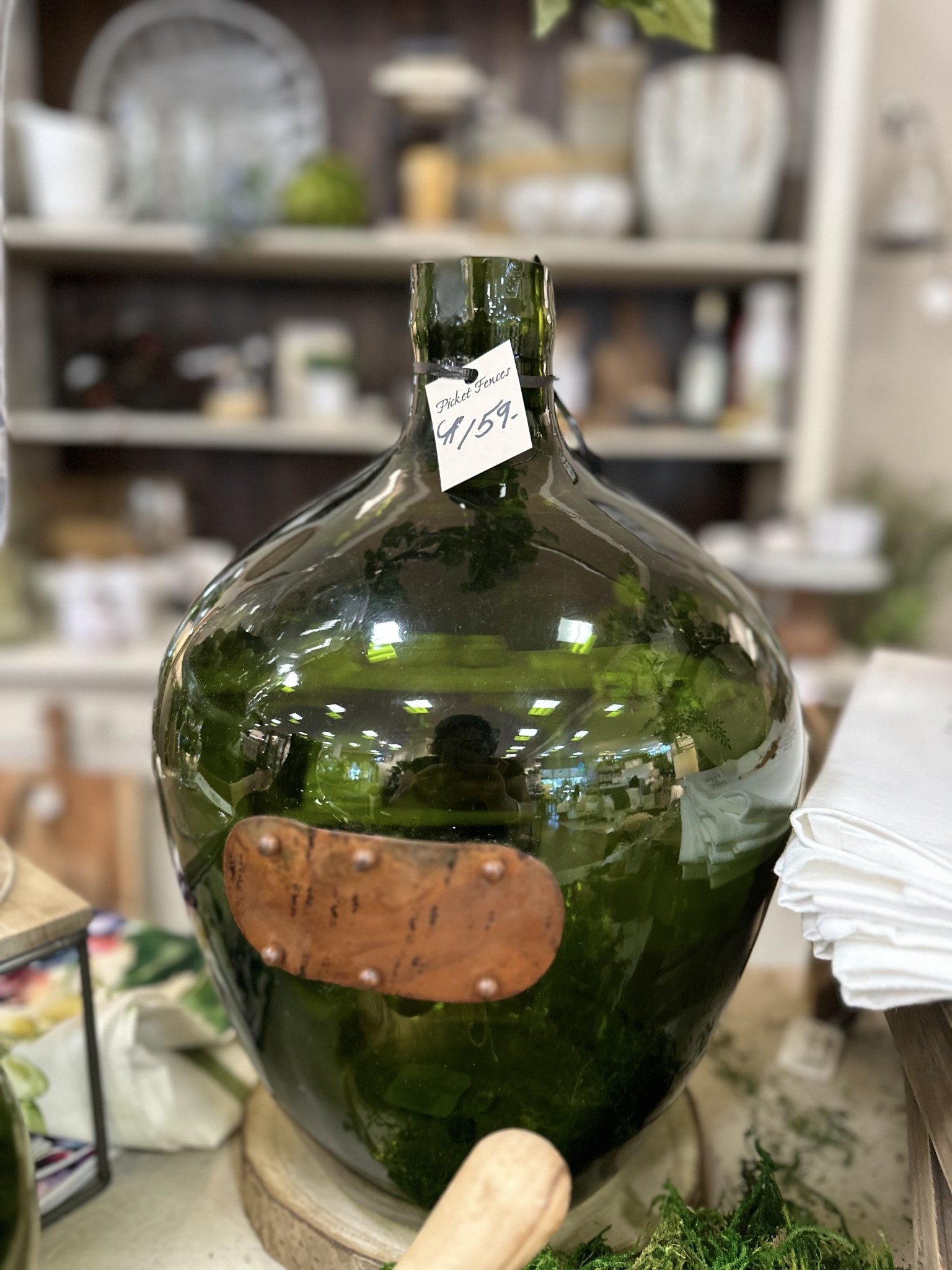 Raz Imports 16" Demijohn Vase w/ Metal Plate Tag 4419544 - Picket ...