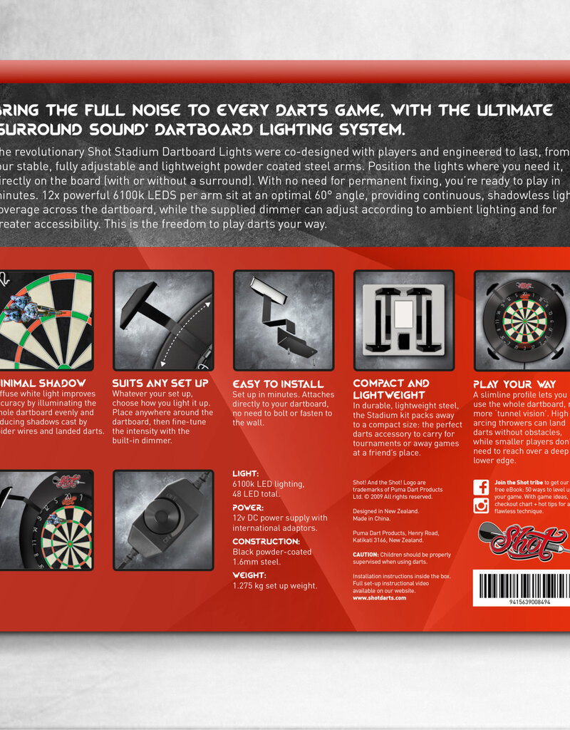 Shot Stadium Dartboard Lights - DARTING AROUND LLC