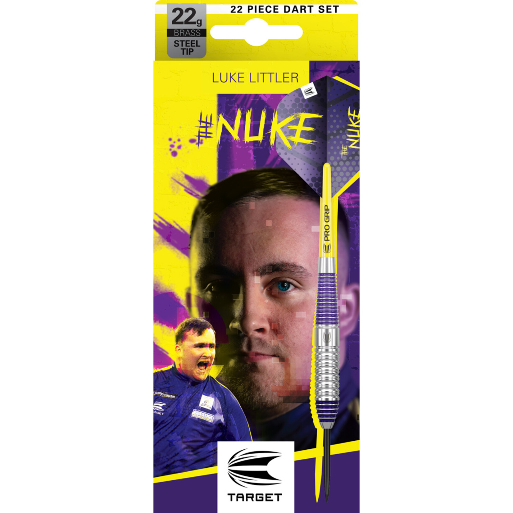 Target Luke Littler Brass Steel Tip Darts 22g - DARTING AROUND LLC
