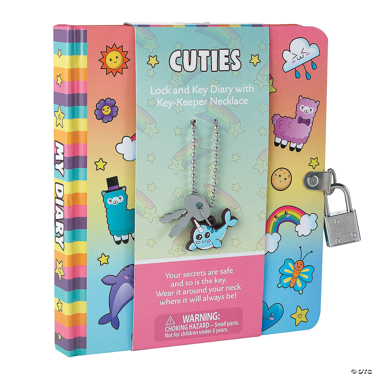 Cuties Lock and Key Diary with Key Keeper Necklace - The Blue House