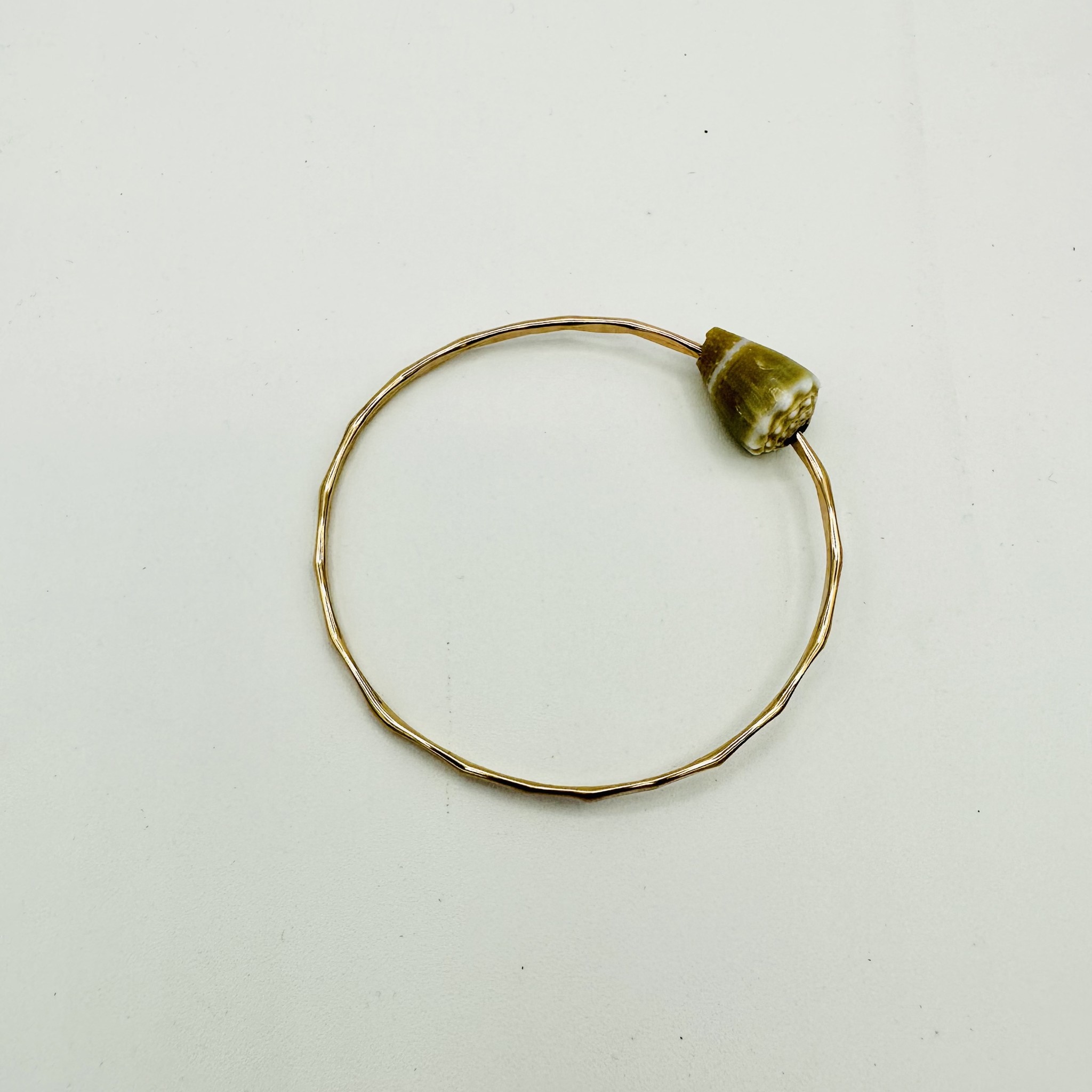 Shell Of A Life Green Cone Shell GF Bangle - Alakoko Shop