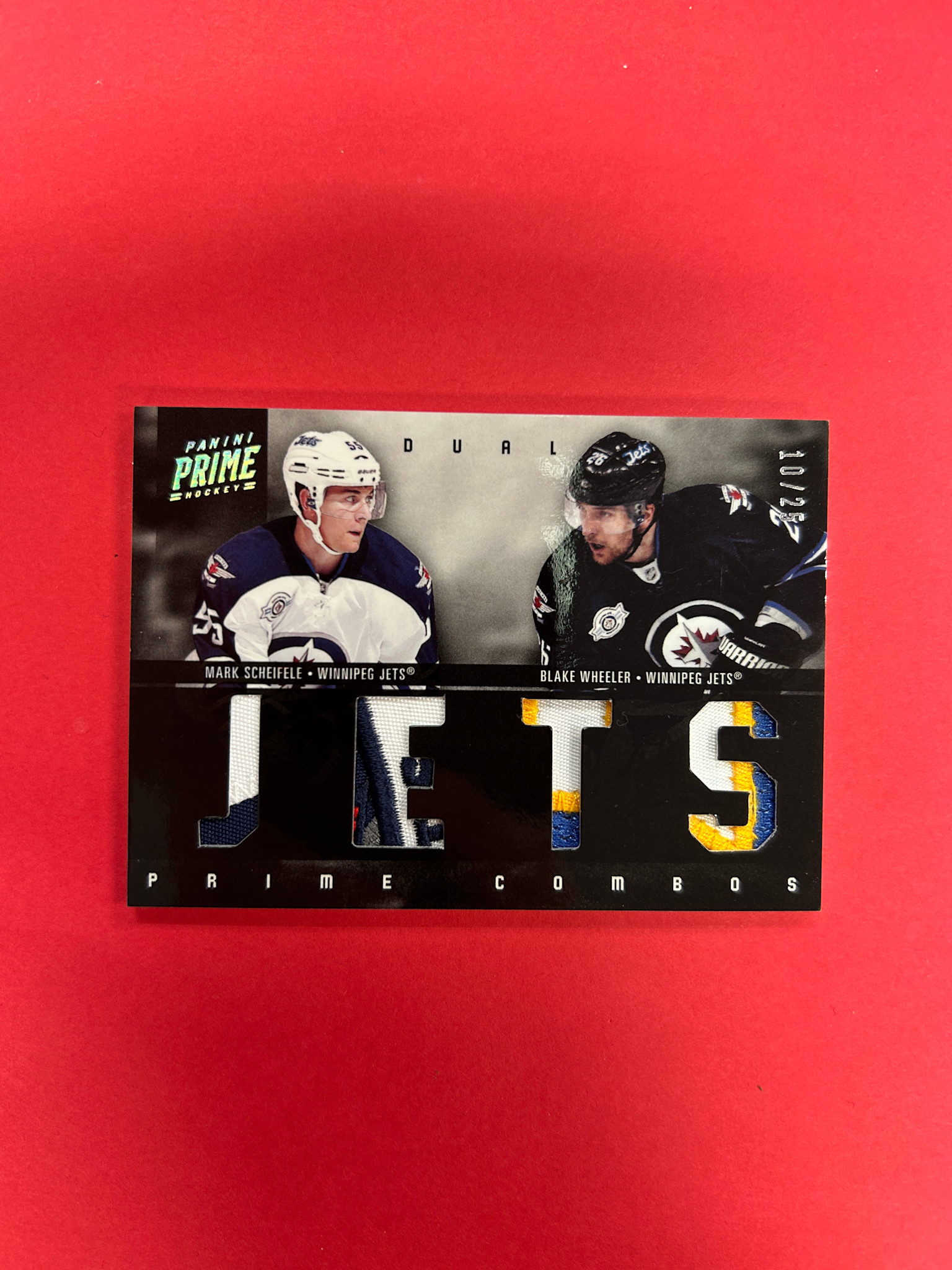 2012 PANINI PRIME SCHEIFELE / WHEELER PRIME COMBOS DUAL PATCH /25 ...