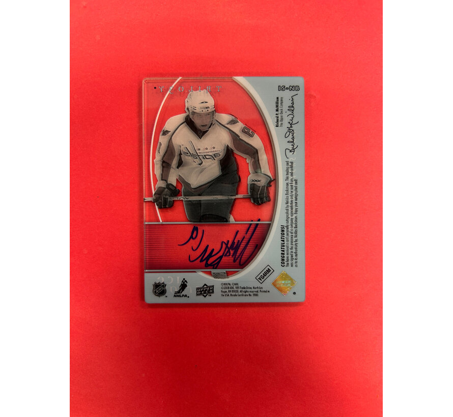 2008-09 UPPER DECK TRILOGY NICKLAS BACKSTROM ICE SCRIPTS AUTOGRAPH ...