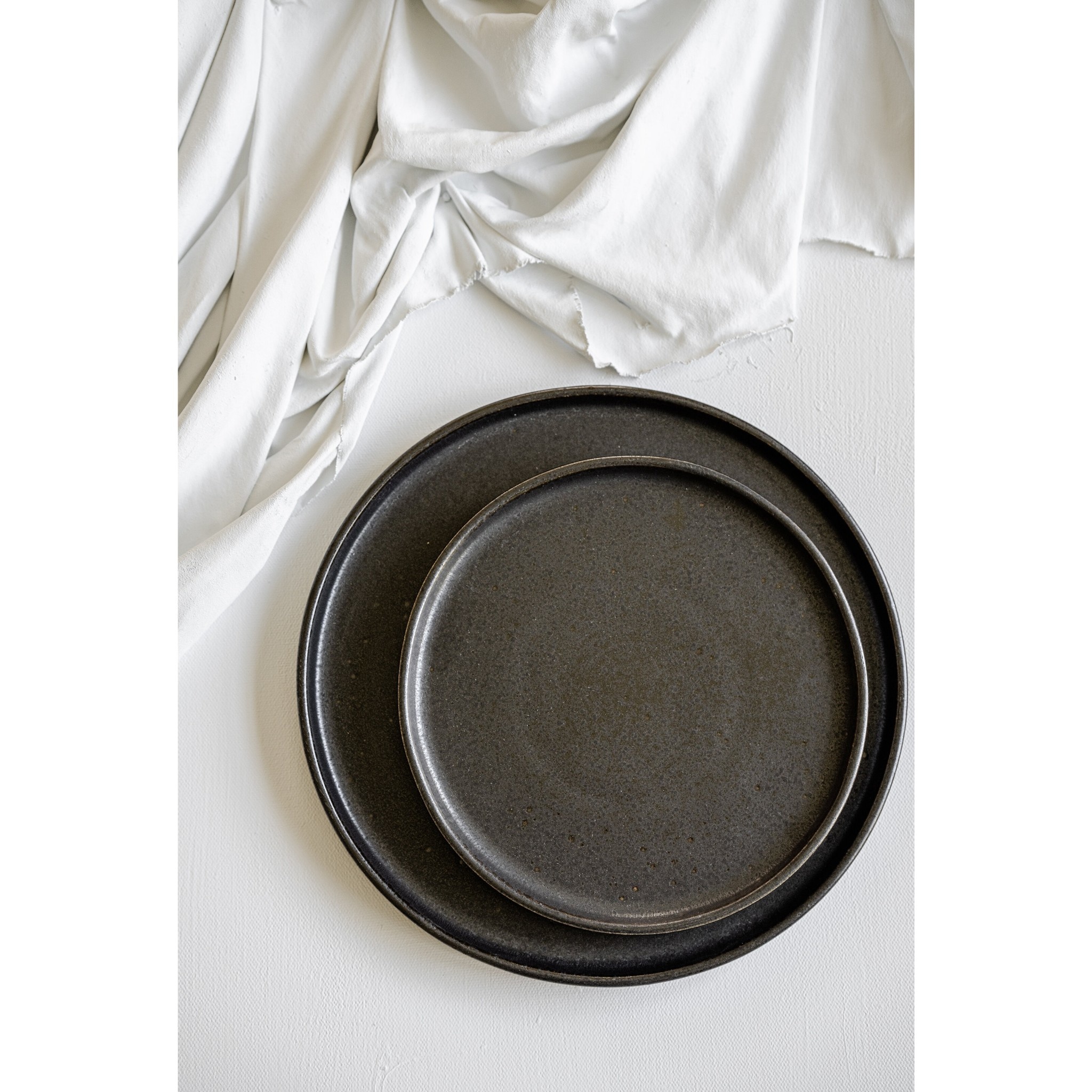 Black Stone Dinner Plate - Mickler & Co. Design Studio